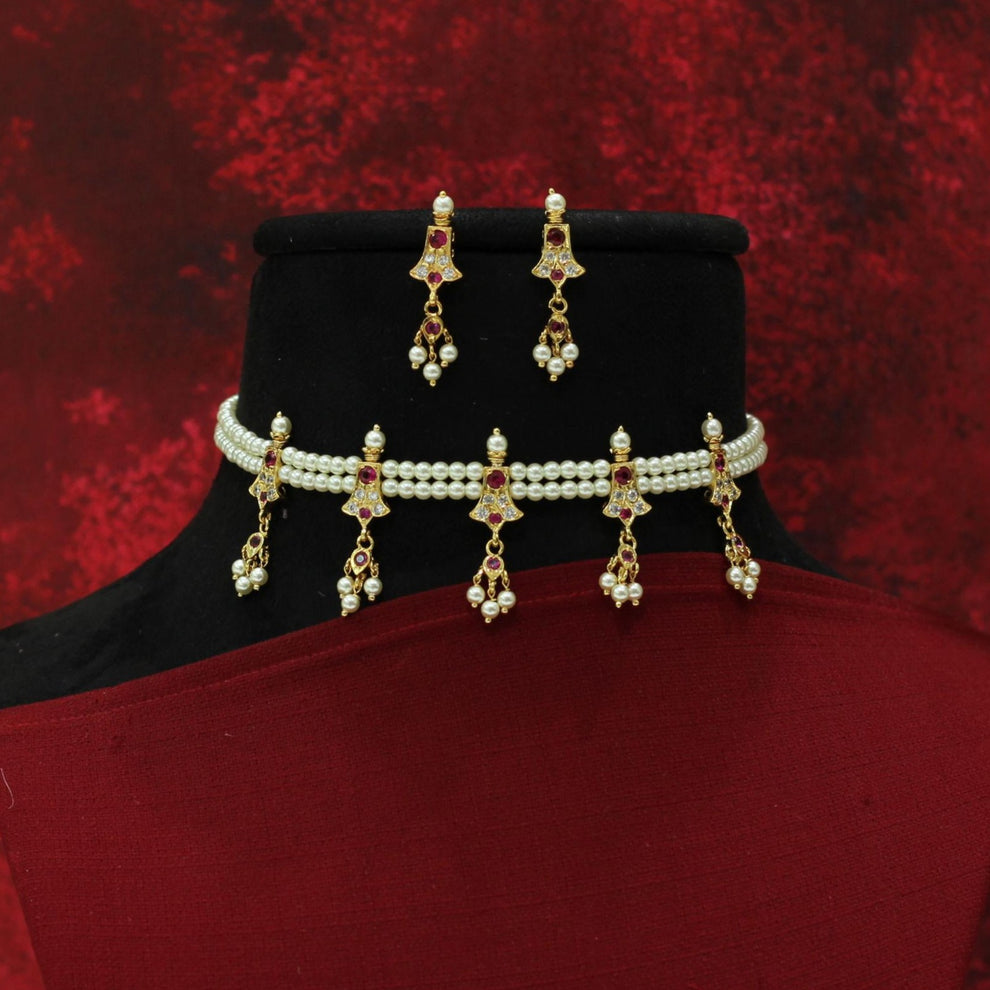 MOTI CHINCHPETI CHOKAR SET – Aditya Art Jewellery